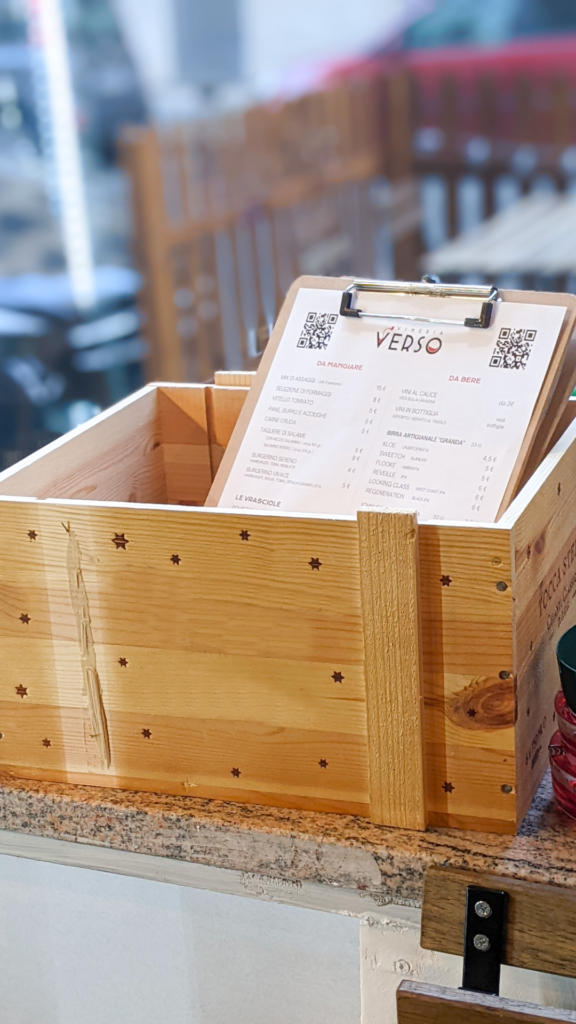 Menu - Vineria Verso